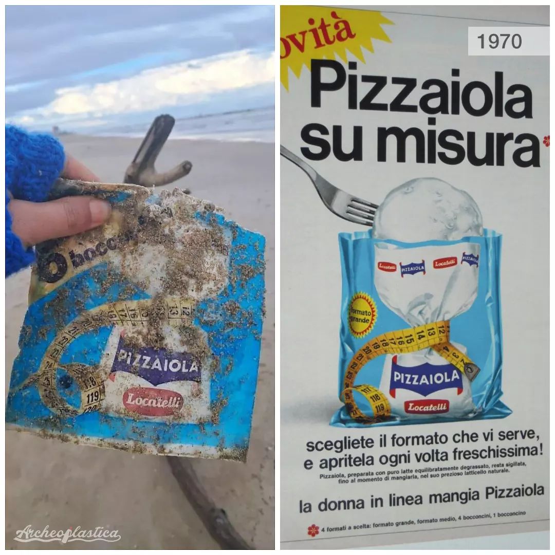 Busta di mozzarella degli anni ’70 restituita dal mare (Ascolta la ...